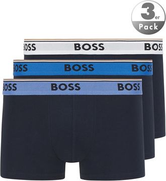 HUGO BOSS Herren Trunks blau Baumwolle unifarben