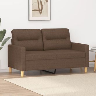 vidaXL Canap&eacute; &agrave; 2 places Marron 120 cm Tissu vidaXL