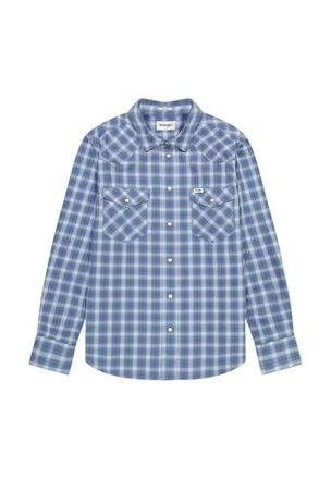 Wrangler Western Shirt, Bleu, M Hommes