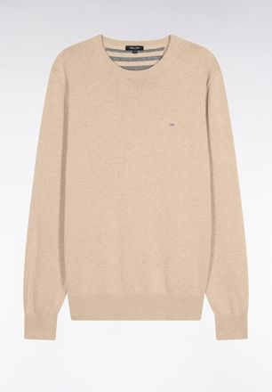 Eden Park Pull Col Rond En Laine Et Coton Camel