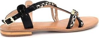 Les Tropeziennes LES TROPEZIENNES PAR M. BELARBI Femme HOMONGO Sandale, Noir-Multi, 38 EU