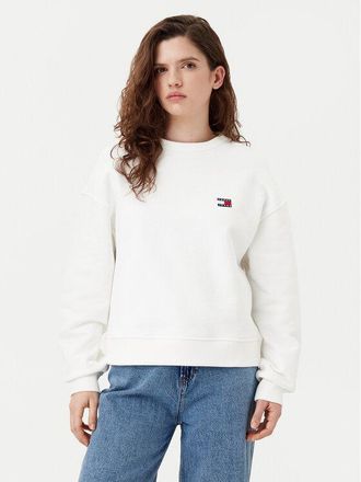 Tommy Jeans Sweatshirt DW0DW19408 &Eacute;cru Boxy Fit