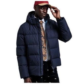 GANT Alta Mixed Cotton Daunenjacke - - Jackets - Herren - Blau - S