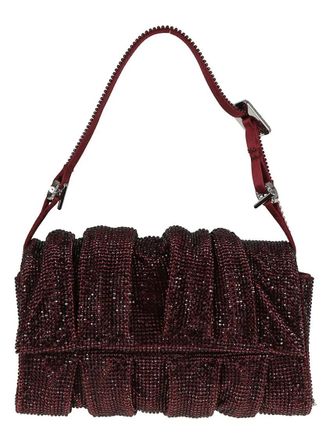 Benedetta Bruzziches Hobo Bags - Ruched Metal Mesh Shoulder Bag - Gr. unisize - in Rot - f&uuml;r Damen
