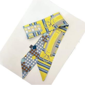 Generico &Eacute;charpe l&eacute;g&egrave;re en soie imprim&eacute;e pour femme, accessoire d&eacute;t&eacute; &agrave; porter au cou et au sac, C159-5, 85x5cm