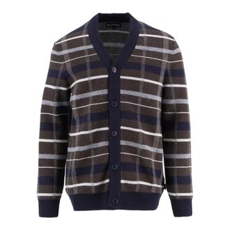 Barbour Homme, Pulls, Brun, Taille: L Cardigan en Laine Tartan Marron Pull