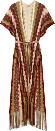 Twinset Femme, Pulls, Multicolore, Taille: ONE Size Long Kaftan Ray&eacute;