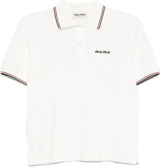 Miu Miu Logo-embroidered Polo Shirt