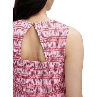 Tommy Hilfiger Robe longue col rond en coton ray&eacute;