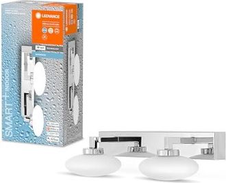 Ledvance Smart LED Badezimmerlampe chrome, 12W, 1000LM, 3000-6500K, 34cm, IP44, Orbis Elypse Wandleuchte, Badezimmerleuchte mit Wifi Technologie, dimmbar, steu