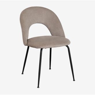 Sklum Chaise de salle &agrave; manger rembourr&eacute;e Glorys SKLUM Noir
