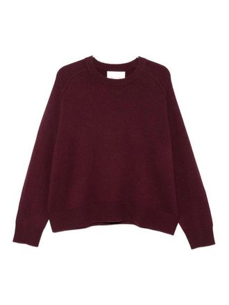 Soft Goat Pull Col Rond - Bordeaux