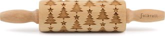 Folkroll 3D-Motiv-Teigrolle 23 cm Christbaum