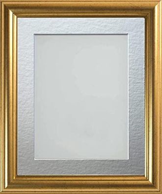 Frame Company Eldridge Bilderrahmen mit silberfarbenem Passepartout, 15,2 x 10,2 cm, f&uuml;r 12,7 x 7,6 cm, mit Plexiglas