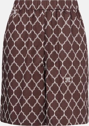 Max Mara Bermuda Ulutato en coton à taille haute