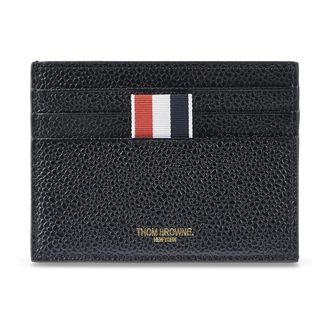 Thom Browne Schwarzes Lederkartenetui Brieftasche - - Accessories - Herren - Schwarzk - ONE SIZE