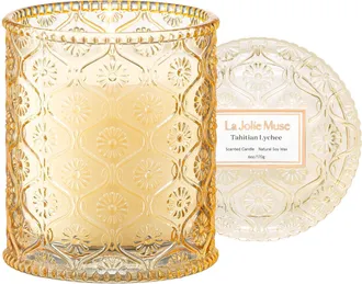 La Jolíe Muse LA JOLIE MUSE Tahitian Lychee Duftkerzen, Fruchtige Duftkerzen für zuhause, natürliche Sojawachs-Kerze, Kerzen Geschenke für Frauen, ca. 170 g (6 oz) 