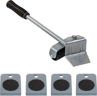 Dema Möbelroller Set - Transportroller bis 600 kg, Rollbrett, Möbelrollen, Transportrollen - Robust, Leichtlaufend, Vielseitig - Für Möbel rücken, Umzug, L