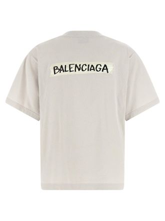 Balenciaga Logo-Print T-Shirt - Off-White