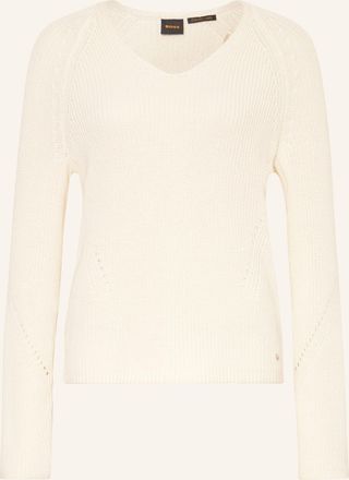 HUGO BOSS Pullover Fardellina weiss
