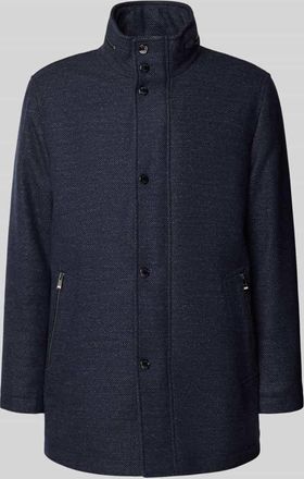 HUGO BOSS Regular Fit Wollmantel mit verstaubarer Kapuze Modell CAMRON