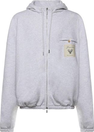 Jacquemus Homme, Sweatshirts et sweats &agrave; capuche, Gris, Taille: XL Sweat &agrave; capuche zipp&eacute;