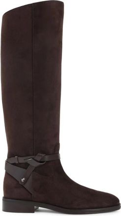 Jimmy Choo London Femme, Chaussures, Brun, Taille: 37 EU Lawton Knee Boot Flat