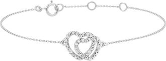 Edenly Armband Weissgold und Diamanten - Herzen Komplizen
