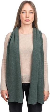 DALLE PIANE CASHMERE Large &eacute;charpe 100% cachemire - Made in Italy - Femme/Homme, Couleur: Vert sauge, Taille unique