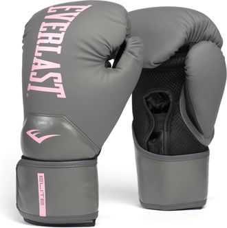 Everlast Elite 2 Box-Trainingshandschuhe, Grau/Rosa, 283,5 g