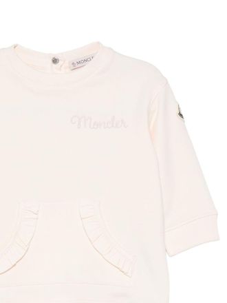 Moncler Girls Enfant Dress Pink Cotton; Elastane