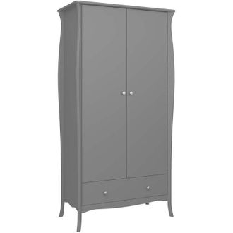 ebuy24 Simon Kleiderschrank 1 Schublade 2 T&uuml;ren grau