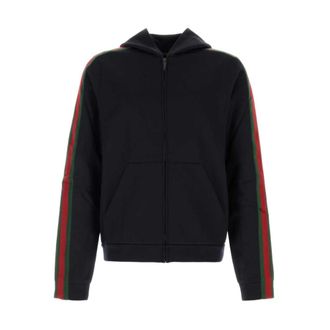Gucci Seiden-Baumwoll-Sweatshirt - - Sweatshirts & Hoodies - Herren - Blau - M