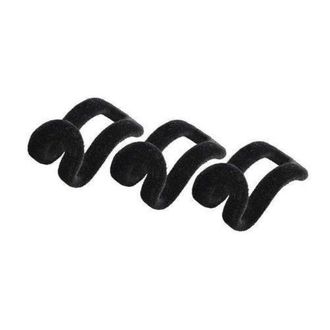 Fackelmann 61255 Verbindungshaken f&uuml;r Kleiderb&uuml;gel 4,5x2,5cm 3 St&uuml;ck aus ABS, Schwarz, 4,5 x 2,5 x 2 cm