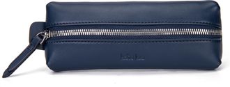 Kate Lee Damen Trousse en Cuir Lea Bleu Fonce Gürteltasche, blau