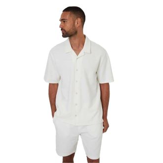 Threadbare Embley Hemd f&uuml;r Herren, leger (Ecru)