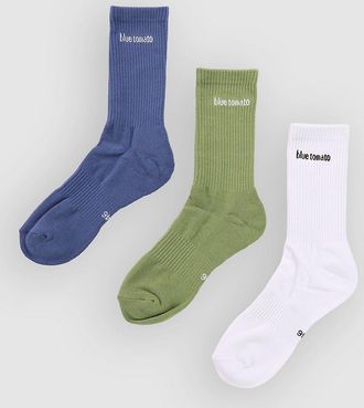 Blue Tomato Logo 3-Pack Socks white