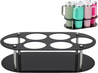 Generic Wasserflaschen-Organizer | Flaschenorganizer f&uuml;r Speisekammer und Schrank | 6 F&auml;cher f&uuml;r Getr&auml;nke, Speisekammer, Arbeitsplatte, Organisation K&uuml;che Zuh