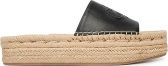 Calvin Klein Espadrilles Calvin Klein Flatf Espa Mule Lth Mg HW0HW03027 Schwarz