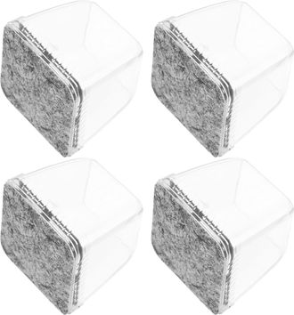 Hemobllo 4 St&uuml;ck Silikon Stuhlbein&uuml;berz&uuml;ge f&uuml;r Hartholzb&ouml;den rutschfeste M&ouml;belf&uuml;&szlig;e Verschlei&szlig;feste Bodenschoner f&uuml;r Tisch und Schreibtischst&uuml;hle Transparenter 