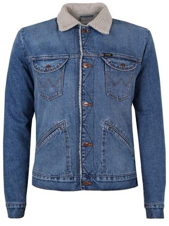 Wrangler Herren Icons 124MJ Sherpa Jeansjacke,, per pack Blau (3 Years 10K), XX-Large (Herstellergr&ouml;&szlig;e: XXL)