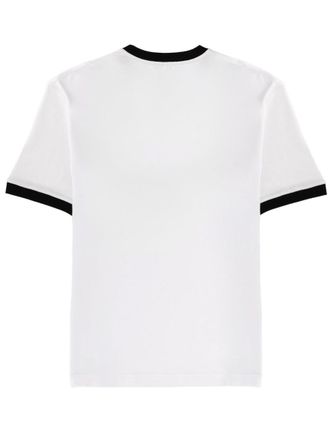 Versace Logo-Embroidered T-Shirt - White