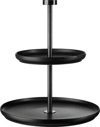 ASA 19670190 coppa Etagere, Porzellan, 23,5cm, Schwarz