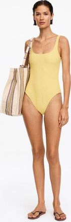 Arket Strukturierter Badeanzug -Gelb