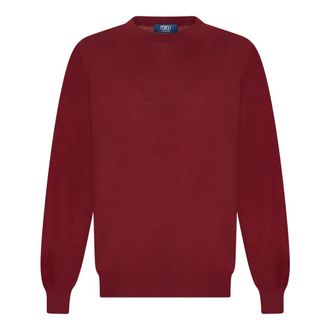 Fedeli Pull col rond - Homme - Pulls - Rouge - Taille: 5XL