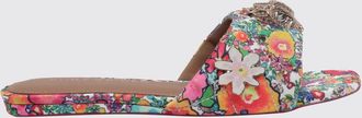 Kurt Geiger Flache Sandalen mit Blumendruck mit Strass-Logo