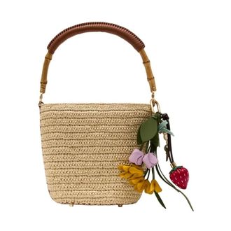 Self Portrait Panier en raphia souple - Femme - Sacs - Brun - Taille: ONE Size