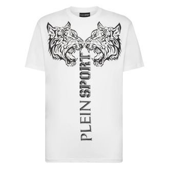 Plein Sport T-Shirt Rundhals Tiger - - Sport - Herren - Wei&szlig; - 2XL