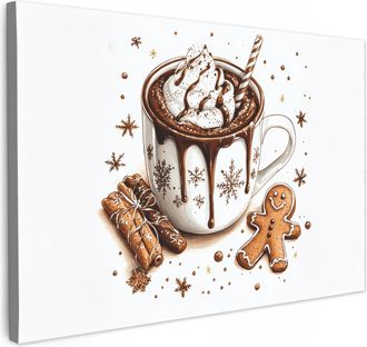 MuchoWow © Weihnachtsdeko Wandbilder 120x80 cm Home Deko Wohnung Bild Wohnzimmer Weihnachtsgeschenke Fotoleinwand Wand Bilder Leinwand Wall Decor Geschenk Scho