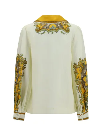 Alemais Womens Porter Linen Shirt Cream Top